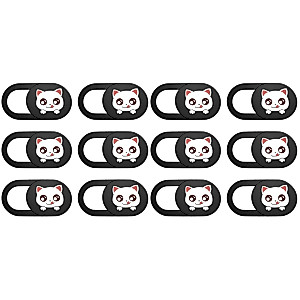 SOLUSTRE 12 pcs Camera Privacy Cover Privacy Blocker Sliding Shield Webcam Blocker Sticker Web Camera Cover LED Tablet Camera Cover Laptop tableta Webcam Lens Cover Animal Slider Computer