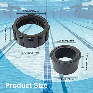 HRepair 520595 1.9" Union Compatible Pentair IC20 IC40 IC60 IC80 Pool Spa Sanitizer Automation Control Salt Systems Replacement Pentair Union 2PCS