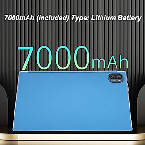 10 Inch Tablet Blue Tablet 100‑240V IPS HD Large Screen 8 Core CPU for Travel (US Plug)