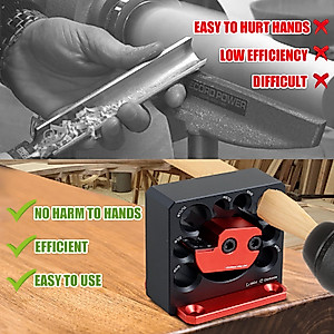 Generic Dowel Maker Jig Kit, Imperial 5/16-3/4inch Adjustable Drill Milling Dowel Round Rod Auxiliary Tool, Aluminum Alloy Dowel Round Rod Sticks Maker Jig with 8 Holes (B), IUHE3