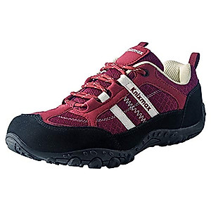 Knixmax Women's Hiking Shoes Lightweight Non-Slip Climbing Trekking Sneakers for Woman Camping Backpacking Shoe Wine Red Size 8 US/EU 39