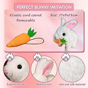 Bunny - Easter My Realistic Bunny Toy, Interactive Bunny Realistic Bunny - Jumping, Twitching, and Shaking Ears, Bunny Realistic Bunny Toy, Bunbi Realistic Bunny, Realistic Bunny Toys (Brown)