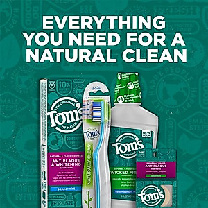 Tom's Of Maine Whole Care Natural Fluoride Mouthwash, Fresh Mint, 16 Oz (Pack of 3) (Packaging May Vary)