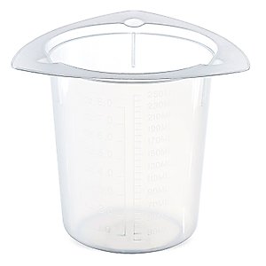 Globe Scientific 3642 Clarified Polypropylene Three Corner Graduated Beaker, Economy Style, 250mL Capacity, Pack of 100