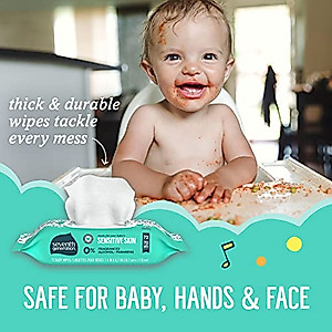 Seventh Generation Baby Wipes with Snap Seal Sensitive Protection Diaper Wipes 504 Count