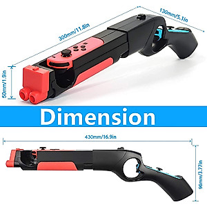 ENFILY Shooting Game Gun Hand Grip Accessories for Nintendo Switch Hunting Game, Doom Eternal, Splatoon 2, Apex, Fortnite, Sniper Elite 3 Ultimate Edition, Resident Evil, Overwatch, Warframe