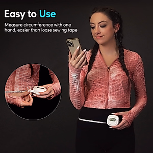 arboleaf Digital Body Measuring Tape, 60in Body Tape Measure, Bluetooth Measuring Tape for Body Measurements, Body Measurement Tape for Weight Loss, Locking, Retractable