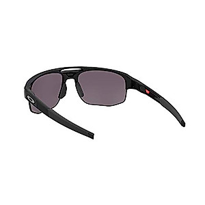 Oakley Men's OO9424 Mercenary Rectangular Sunglasses, Polished Black/Prizm Grey, 70 mm