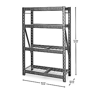 48" Wide Heavy Duty Rack with Four 18" Deep Shelves