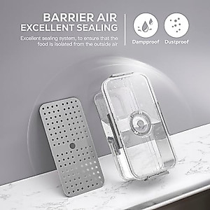 Vacream Vegetable and Fruit Storage Containers for Fridge Organizer Refrigerator,refrigerator organizer bins(Va-Stackable-Grey)