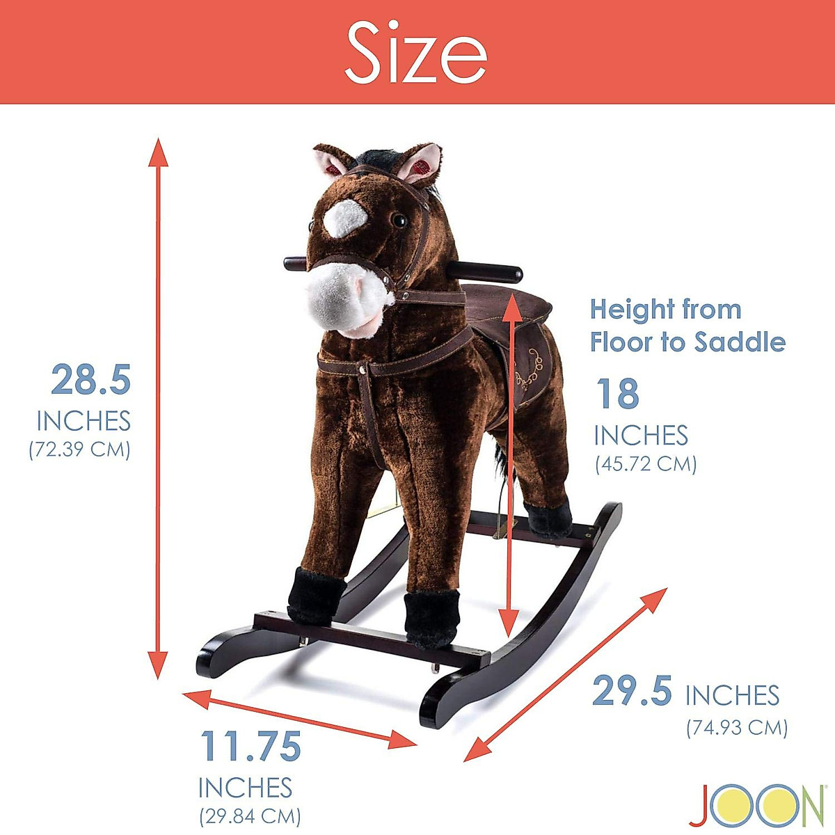 Joon Rocking Horse Pony, Dark Brown