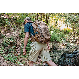 Shallowlulu Mens Cargo Hiking Shorts Water Resistant Quick Dry Lightweight Breathable Tactical Shorts with Nylon Belt(Mud 34W/10L)