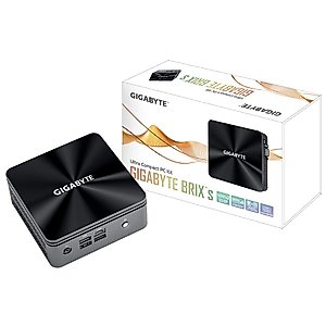 GIGABYTE BRIX GB-BRI5H-10210 (Ultra Compact Mini PC/Dual SO-DIMM DDR4/Intel UHD Graphics 620/6xUSB 3.2 Gen2/ Intel Wireless-AC 3168/HDMI (2.0A)/Dual Band WiFi & Bluetooth 4.2/Gigabit LAN/RS232 Com)