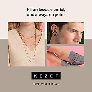 KEZEF 14k Yellow Gold Sterling Silver Ball Stud Earrings for Women - Hypoallergenic Lightweight Small Stud Earrings for Women | 2mm Ball Earrings