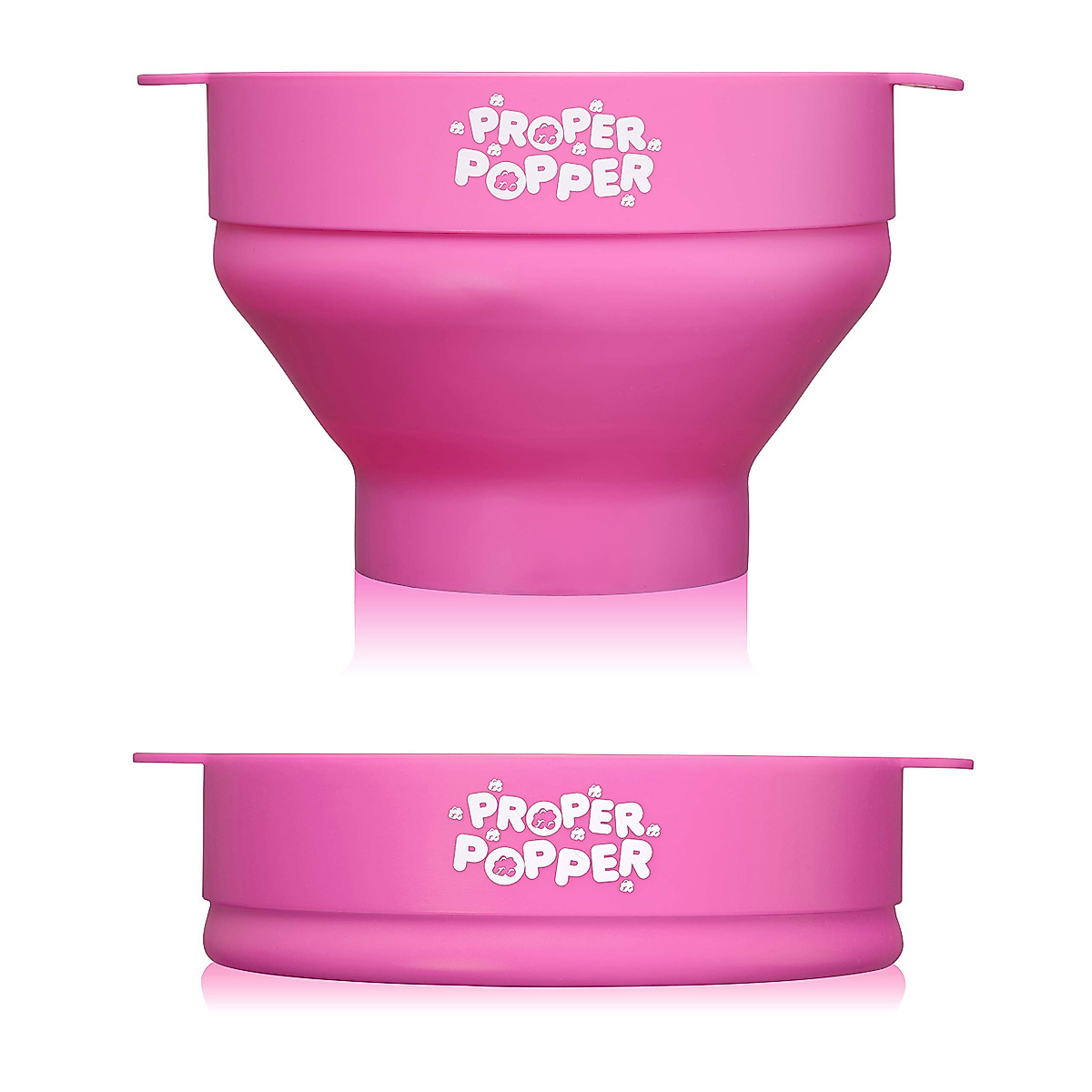 The Original Proper Popper Microwave Popcorn Popper, Silicone Popcorn Maker, Collapsible Bowl BPA Free & Dishwasher Safe - (Pink)