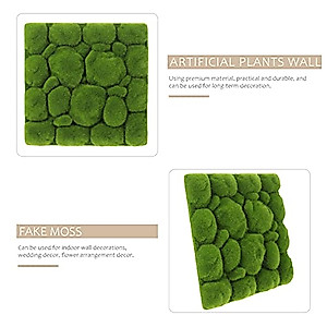 EXCEART Moss Wall Panel Simulation Green Moss Stone Foams Tile Board DIY Craft Wall Background Decoration for Home Living Room Bedroom
