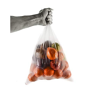 EcoQuality 18" x 24" Plastic Produce Bags on a Roll 250 Bags/Roll - Food Storage Bags, Clear Plastic Bags for Vegetables, Food, Fruits, Bread, Pet Waste Bags, Grocery Bags, Supermarket Bags (1)