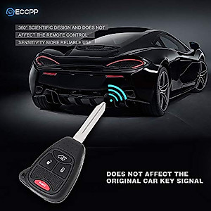 ECCPP 2X New Replacement Remote Car Key Fob Combo 4-Button Uncut for Chrysler Dodge Jeep OHT692427AA, OHT692713AA
