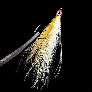 Streamer Flies for Fly Fishing, Classic Clouser Minnow Fishing Flies Streamers Fly Fishing Lures for Trout Bass Saltwater Freshwater (Yellow, 10Pcs)