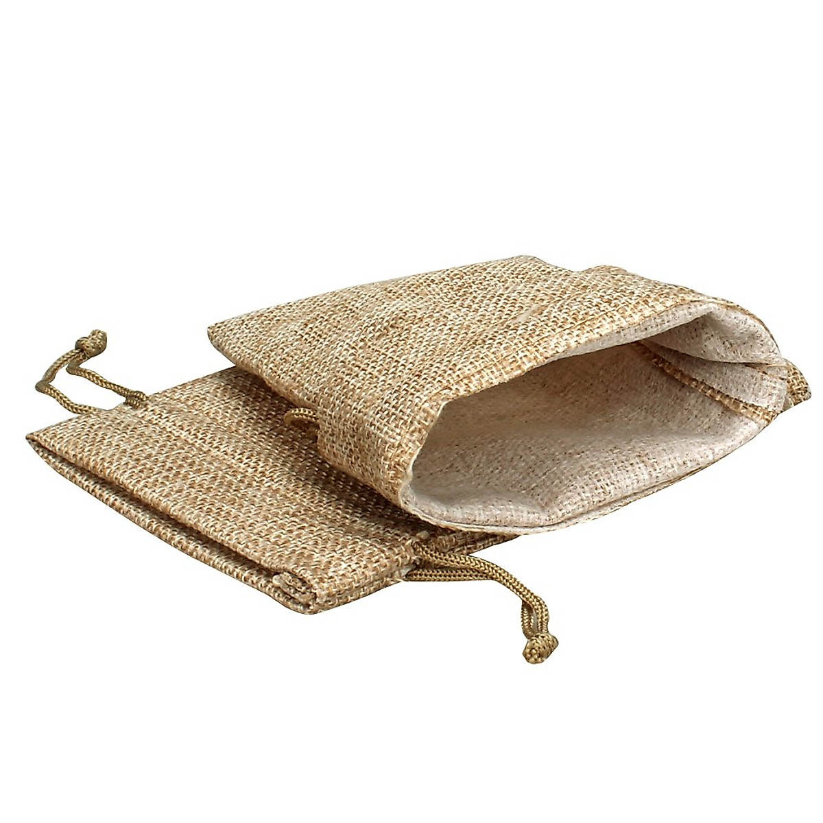 FASOTY Lot of 24 3.5x5 Inch Burlap Bags with Drawstring Linen Gift Bags Jewelry Pouch Jute Burlap Sacks for Wedding Favor Party Gifts, DIY Craft, Presents, Christmas, Valentines, Treat Pouches Bags