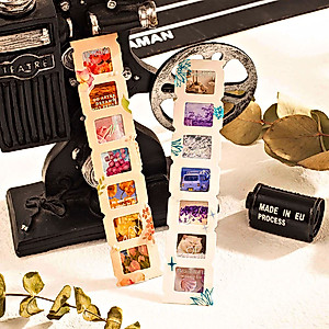Vilikya 94pcs Movie Film Stickers for Scrapbook Kit, Film Strip Photo Frame for Scrapbooking Supplies, Quote Stickers for Journaling Decorative Bullet Journal Planner DIY Craft