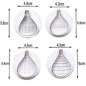 9Pcs Balloons and Cloud Cake Decoration Fondant Mold Set Hot Air Balloon Cookie Cutters for Chocolate Candy Baking Pastry Cookie Sugar Craft