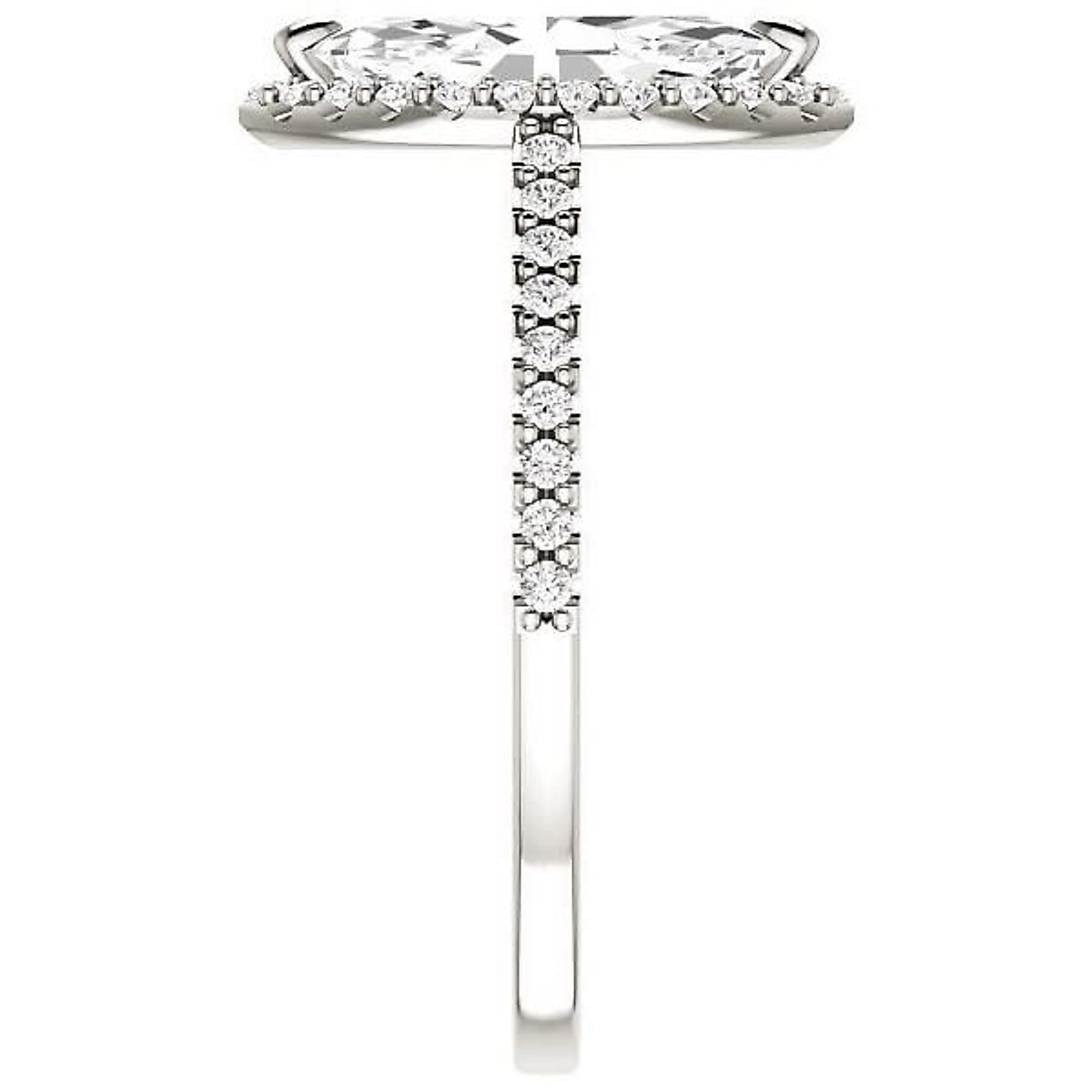 JEWELERYN 4 CT Marquise Colorless Moissanite Engagement Ring Set for Women/Her, Wedding Bridal Ring Set,Eternity Sterling Silver Solid Diamond Solitaire Prong Anniversary Promise Gift for Ring (4)