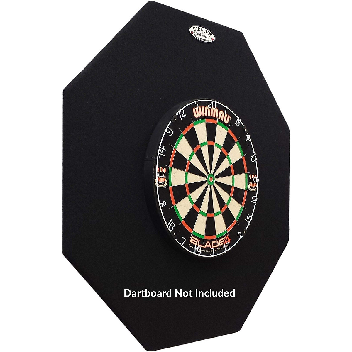 Dart-Stop 36 inch Black Octagon Pro Dart Board Back Board | Wall Protector | Dartboard Surround