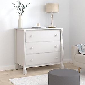 Delta Children Universal 3 Drawer Dresser, Greenguard Gold Certified, White