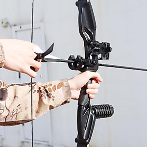 D&Q Bow and Arrow for Adults Takedown Recurve Bows Hunting Bow Archery Set Adult Longbows Kit 56" 30-50lb Right Hand Bow Aluminum Alloy Riser for Beginner and Professional Hunting Shooting（Black,50lb