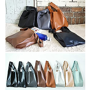 Women's Satchel Bag Small Clutch Cute PU Shoulder Bag Hobo Bag Solid Color Mini Purse