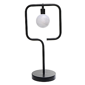 DOITOOL Sturdy Iron Base Led Desk Lamp Battery-Powered Table Lamp for Bedroom Study Decorative