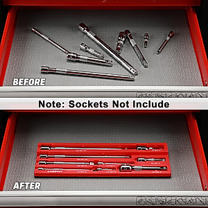 CASOMAN 9Piece Magnetic Extension Bar Holder, Durable ABS & Powerful Magnets Design, Hold Up to 9 Extension Bars