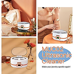 Ultrasonic Jewelry Cleaner, ENGiNDOT 600ML Professional Ultrasonic Cleaner Machine, Portable Household Cleaning Machine With Five Digital Timer for Eyeglasses, Watches, Earrings, Ring, Necklaces,Coins