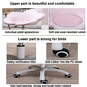 MayNuo Office Chair Gaming Chair Computer Chair Ergonomic Adults Computer Chair Petal Swivel Chair with Soft Seat,Adjustable Desk Chair Upholstered Armchair for Bedroom Living,Home Offi/Gray/33*42*35C