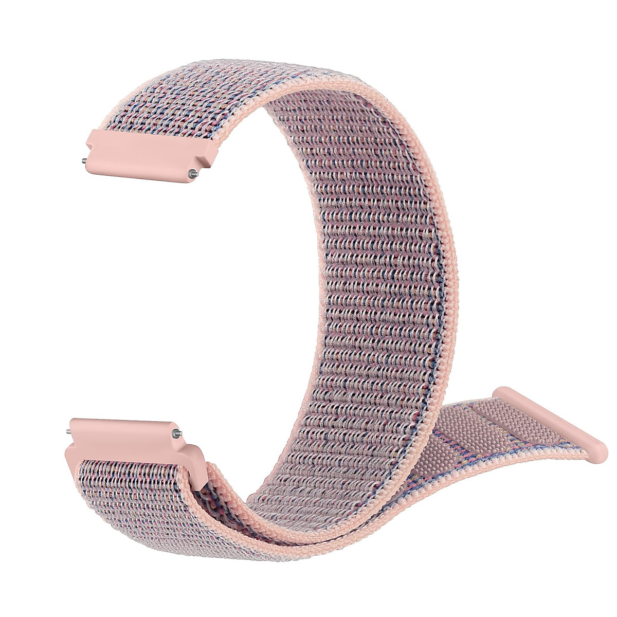 Vanjua Nylon Bands for Samsung Galaxy Watch 6 - 40mm, 44mm, 43mm, 47mm - Soft Nylon Sport Replacement Strap - Women & Men (Pink Sand)