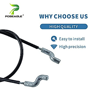 POSEAGLE 2 Pack 1501122MA Snow Thrower Clutch Drive Cable Compatible with Briggs and Stratton 1501122MA, 313449MA, 722095, MT1501122MA, Craftsman 1501122MA, Craftsman 313449, Craftsman 1501122