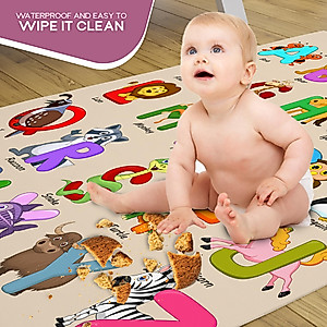 MiamiMor Splat Mat for Under High Chair/Arts/Crafts, Polyester Material, Waterproof Mat and Anti-Slip Floor Protector