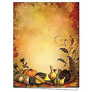 Note Card Cafe Thanksgiving Cards With Kraft Envelopes | 72 Pack | A Bountiful Thanksgiving Design Assortment | Blank Inside, Glossy Finish | For Holiday, Autumn, Fall