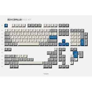 DROP DCX Camillo Keycap Set, Doubleshot ABS, Cherry MX Style Keyboard Compatible with 60%, 65%, 75%, TKL, WKL, Full-Size, 1800 layouts and More, White