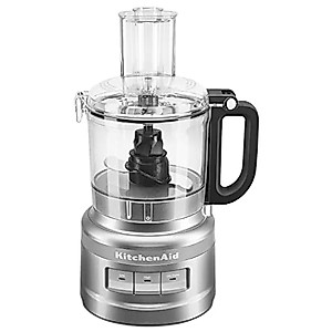 KitchenAid KFP0718CU 7-Cup Food Processor Chop, Puree, Shred and Slice - Contour Silver (Renewed)