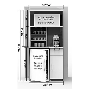 BREAKtime Coffee Break Lunch Room Furniture Buffet Color Espresso - Factory Assembled (NOT RTA) Furniture Items ONLY. Model 4228 2 piece group