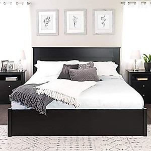 Prepac Stylish Flat Wood Panel Headboard for King Size Beds, Simplistic Wooden King Headboard 2.25" D x 81" W x 48" H, Black, BHFK-1301-1
