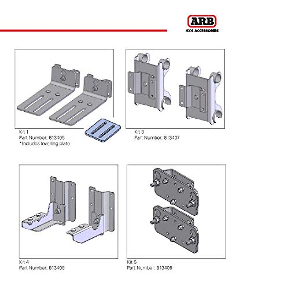 ARB 813409 Awning Bracket Quick Release Kit 5, Compatible for All ARB Awning Models