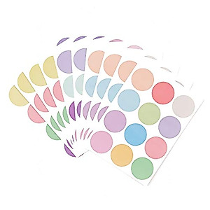 PapaKit Large Round Polka Dot Confetti Wall Decal Baby Nursery Child Kid Boy Girl Bedroom Home Decor | Creative Art Design Pattern | Safe Removable Adhesive (Pastel Rainbow, 2 Inches x 120 Pieces)