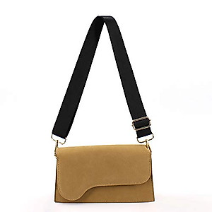 TANOSII Wide Purse Strap Adjustable Handbag Strap Replacement Shoulder Crossbody Strap All Black