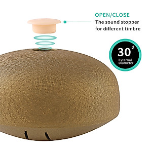 LeSage Steel Tongue Drum 3 inch 6 notes Mini Handpan Drum Percussion Instrument Rain Drum Meditation Healing Concert Yoga Zen Drum Chakra Tank Drum for Beginner Adult with Bag Gold