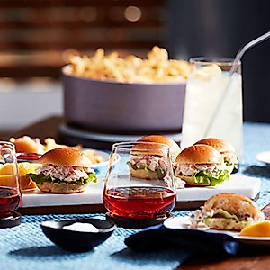 Libbey Urban Story Wood and Marble Flip Tray, 15-inch