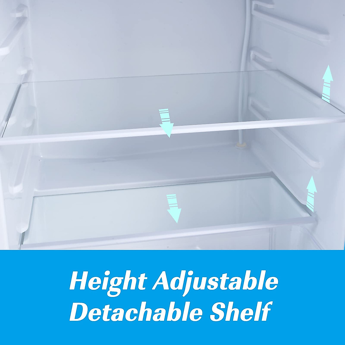 Compact Refrigerator, 3.2 Cu.ft Freestanding mini Fridge with Freezer and Reversible Door, 5 Settings Temperature Adjustable, 37dB Quiet, Suitable for Kitchen, Bedroom, Office, Dorm, Apartment, Black