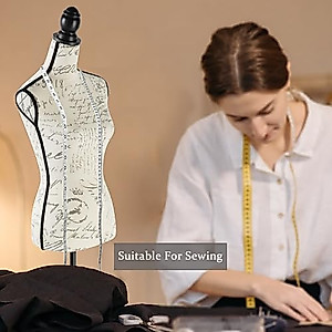 HOMBOUR Female Mannequin Body, Sewing Mannequin Torso Dress Form, Height Adjustable 52-67 inch Mannequin with Stand for Dressmaker Jewelry Display, Ivory